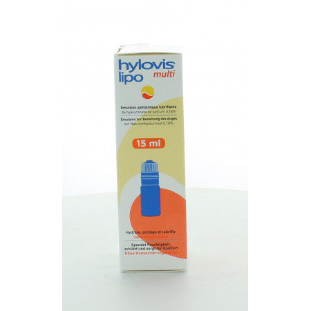 Hylovis Multi 15 Lubrifiant Oculaire 15ml | Univers Pharmacie