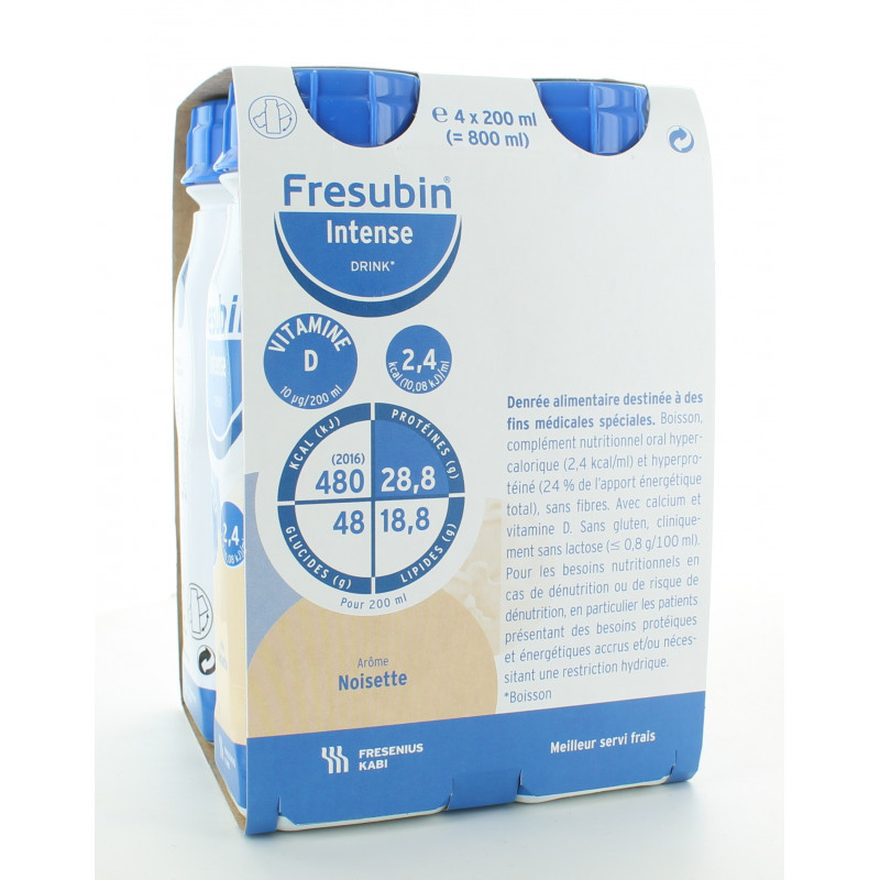 Fresubin Intense Drink Arôme Noisette 4X200ml|Univers Pharmacie