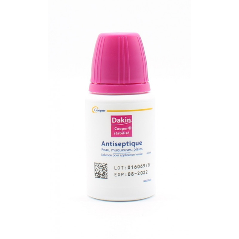 Dakin Cooper Stabilisé Antiseptique 60ml|Unviers Pharmacie