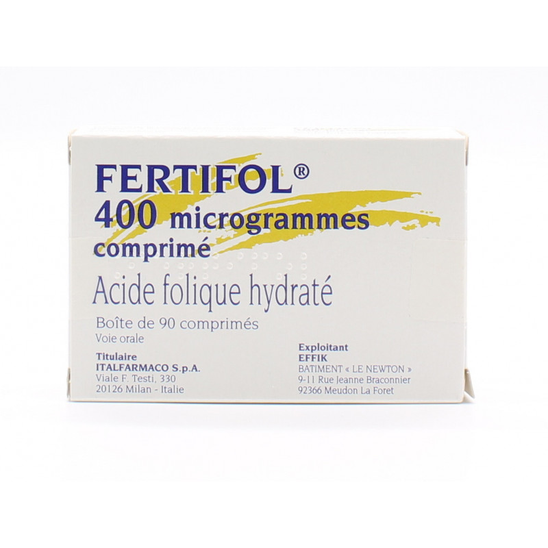 Fertifol 400 microgrammes 90 comprimés|Univers Pharmacie