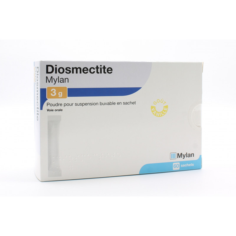Diosmectite 3g Mylan 60 sachets | Univers Pharmacie