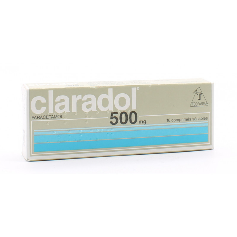 Claradol 500mg 16 comprimés sécables | Univers Pharmacie