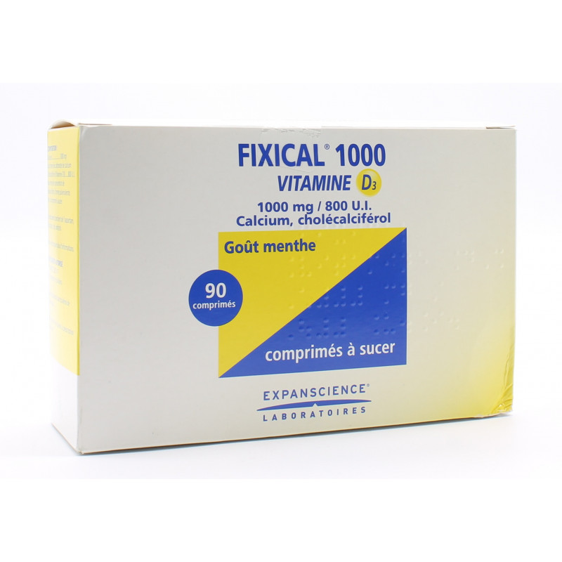 Fixical 1000 Vitamine D3 1000mg/800UI 90 comprimés | Univers Pharmacie