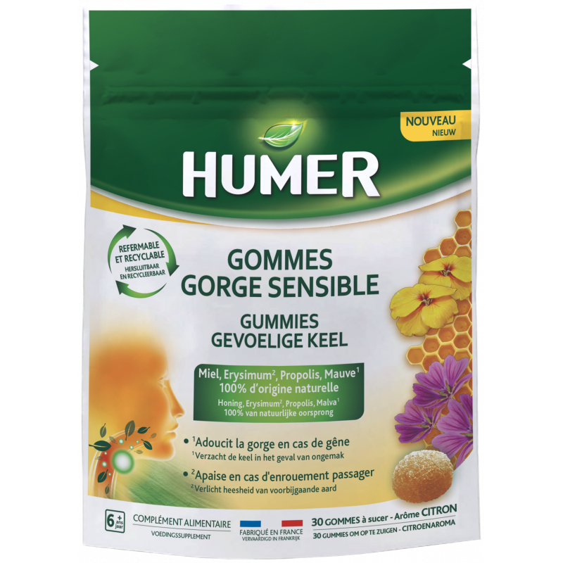 Humer Gommes Gorge Sensible X30 | Univers Pharmacie