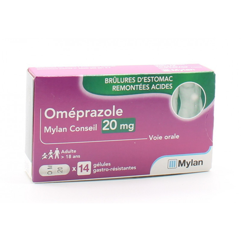 Oméprazole Mylan Conseil 20mg 14 gélules | Univers Pharmacie