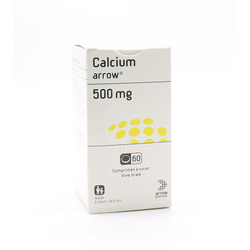 Calcium Arrow 500mg 60 comprimés à sucer | Univers Pharmacie