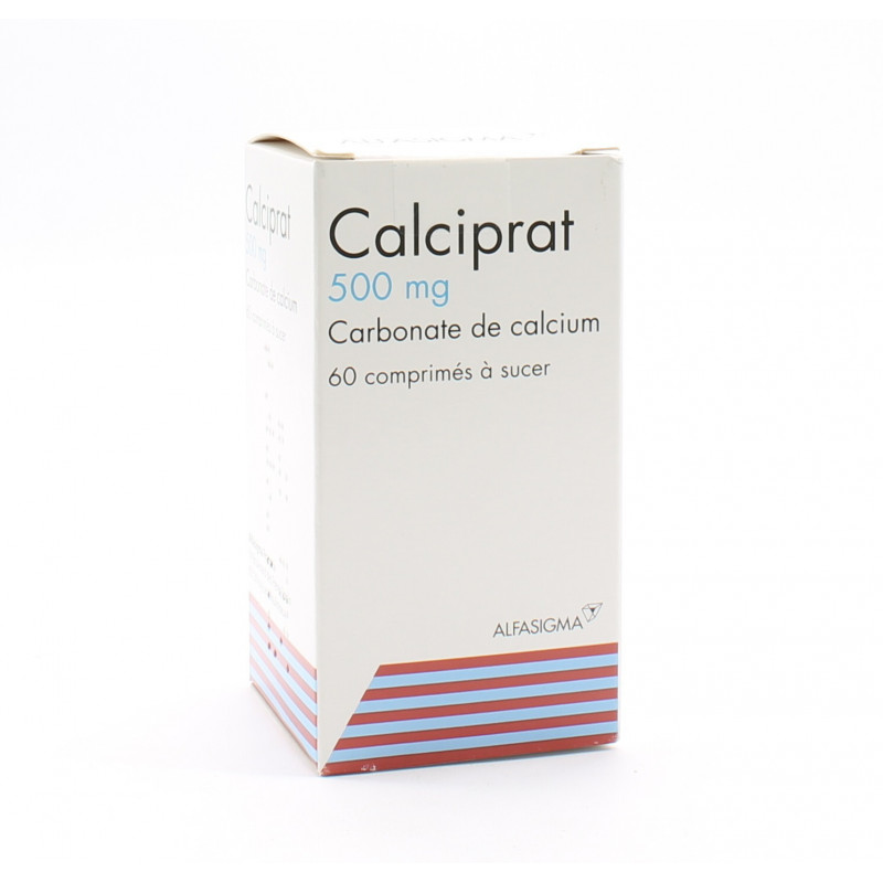Calciprat 500mg 60 comprimés à sucer | Univers Pharmacie