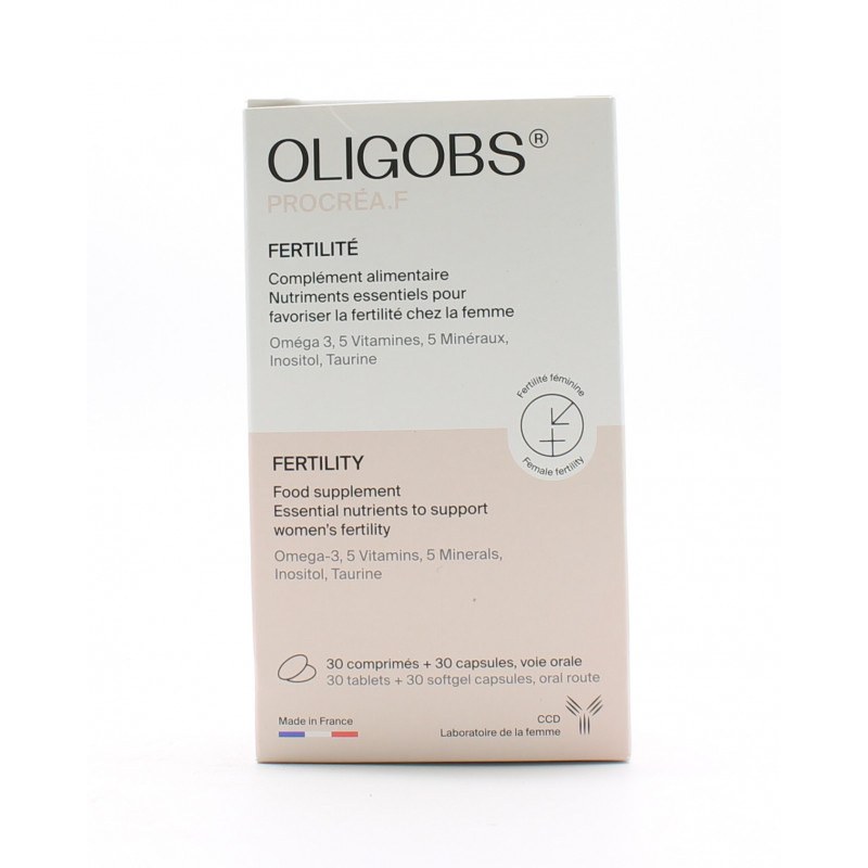 Oligobs Procréa.F Fertilité 30 comprimés + 30 capsules|Univers Pharmacie