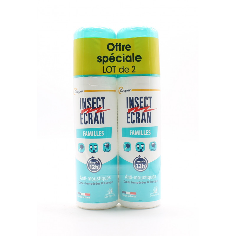 Insect Ecran Anti-moustiques Spray Famille 2X100ml|Univers Pharmacie