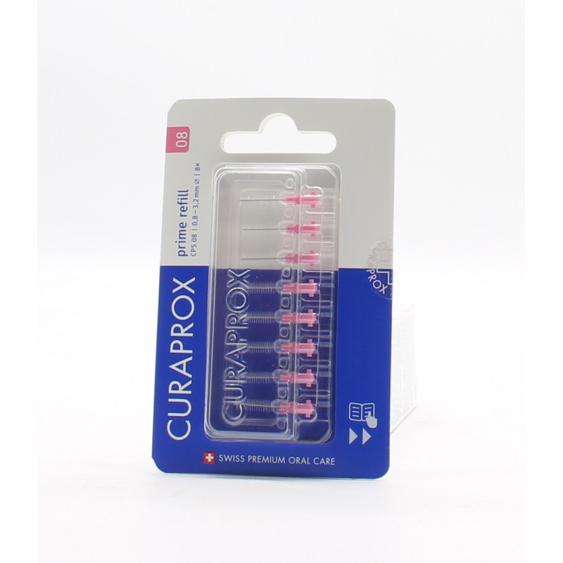 Curaprox Prime Refill 08 8 brossettes interdentaires | Univers Pharmacie