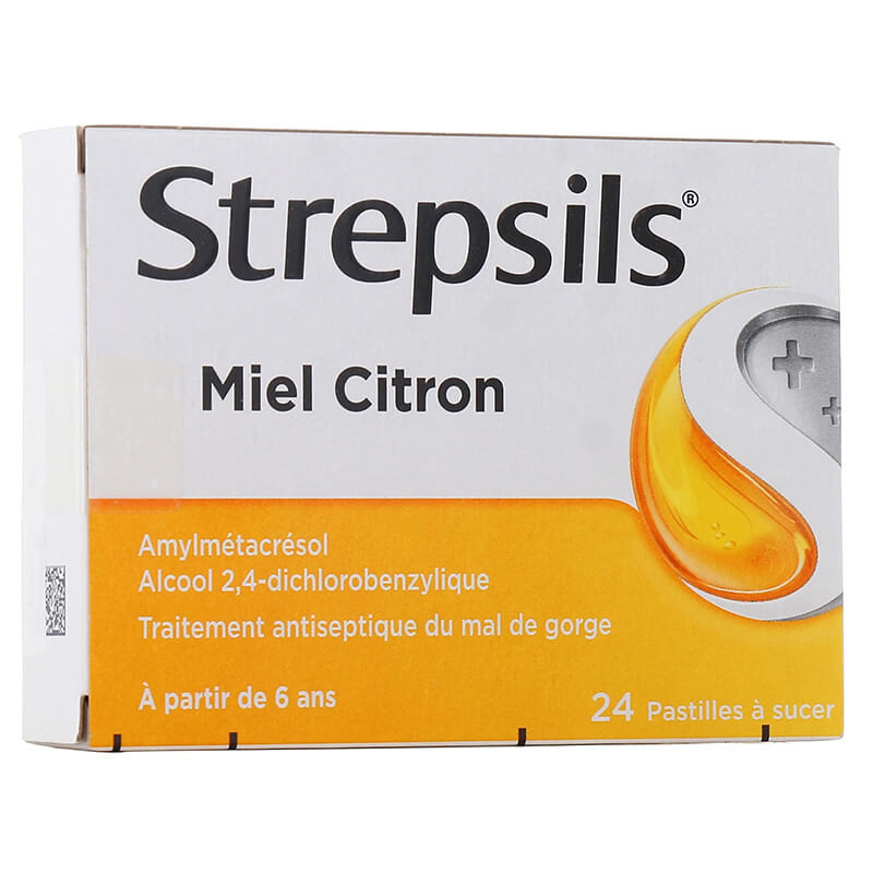 Strepsils Sans Sucre Citron 24 pastilles|Univers Pharmacie
