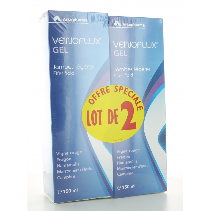 Arkopharma Veinoflux Gel Effet Froid 2X150ml|Univers Pharmacie